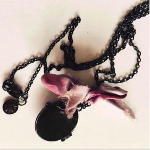 J. Crew | Jewelry | Jcrew Locket Keepsake Necklace With Bow Ribbon ...